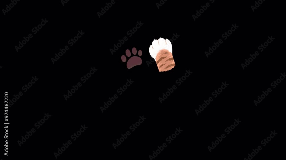 Cat Paw, Kitty Cartoon Clickers: Playful and Creative Hand Style. Cat ...