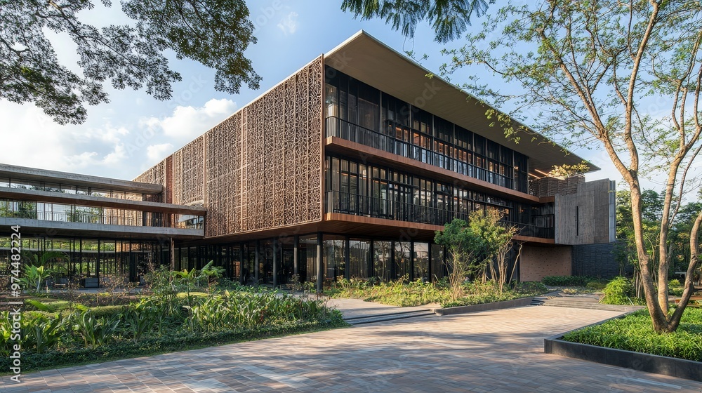 A cultural architecture reflects the local heritage, incorporating ...