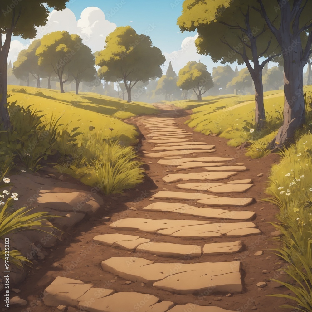 cartoon dirt path, left to right cartoon dirt path, side to side ...