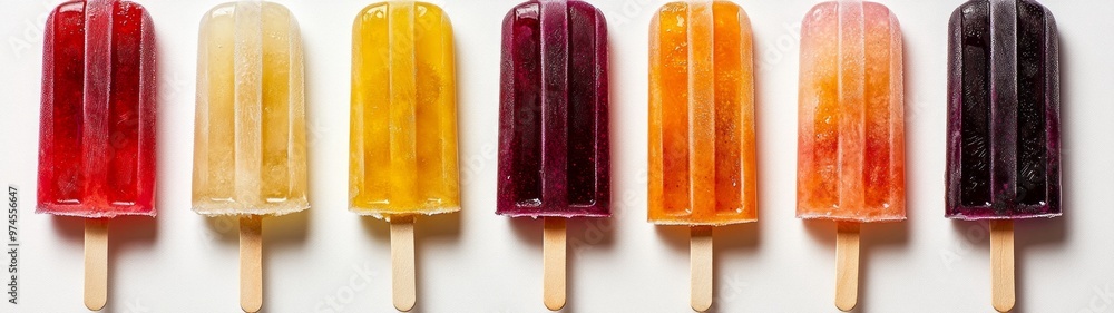 Vibrant Ice Pop Medley, a colorful arrangement of assorted flavored ice ...