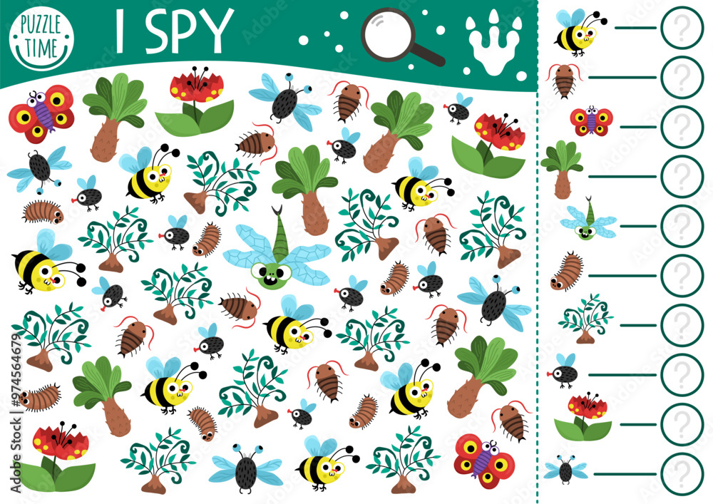 Dinosaur I spy game for kids. Searching and counting activity with ...
