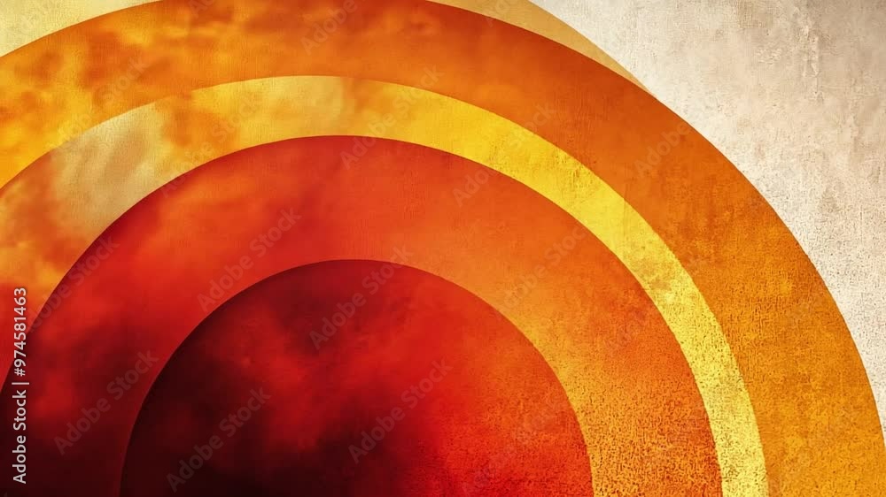 Minimalistic abstract design featuring concentric circles in a gradient ...