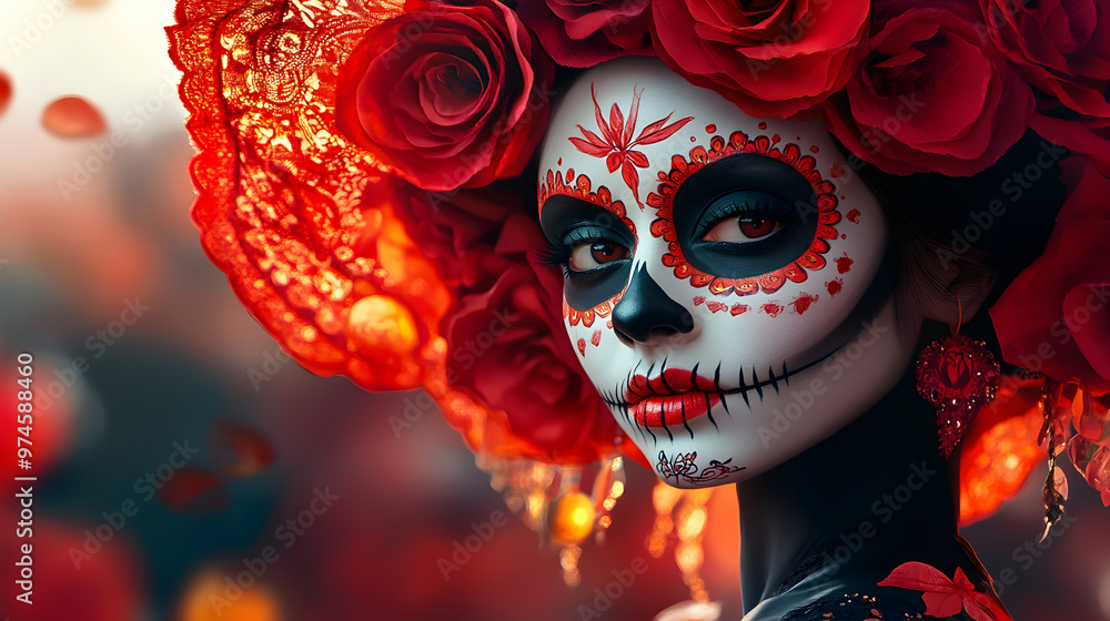 una catrina mexicana representando la tradicion y cultura de mexico ...