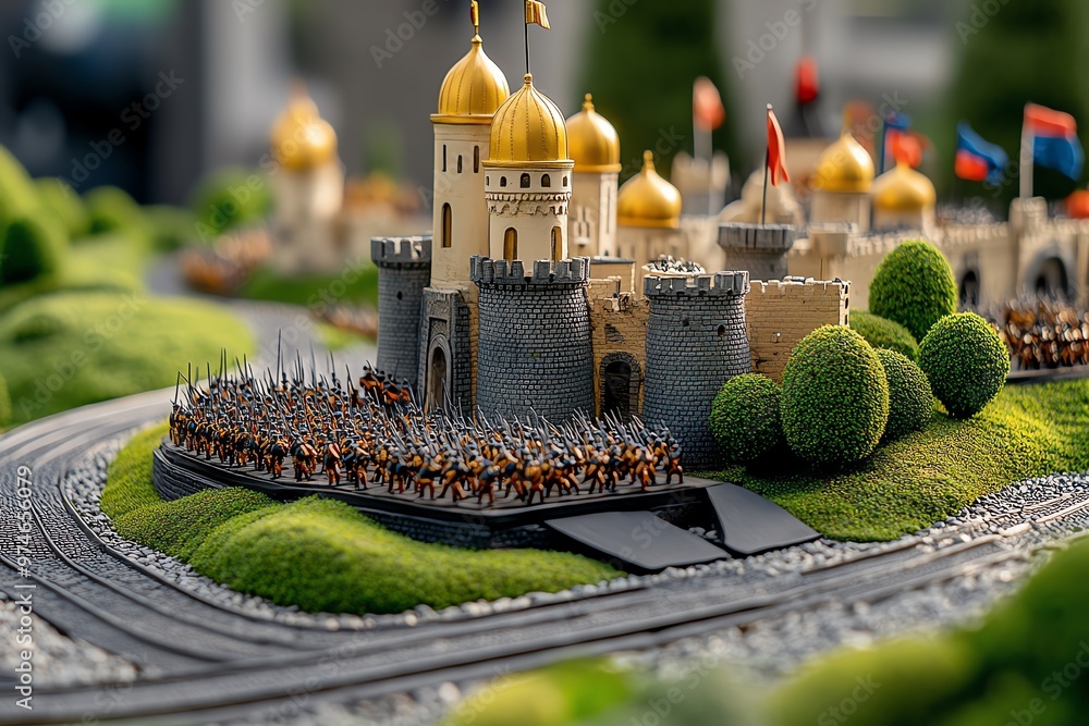 Photo & Art Print Miniature Park depicting a historical battle scene ...