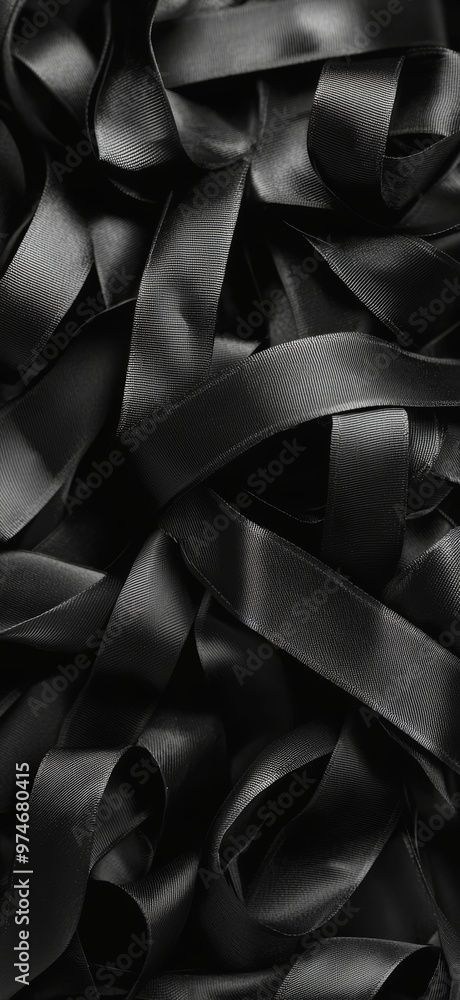Vintage Gothic Ribbons on a Dark Background, Perfect for Halloween or ...