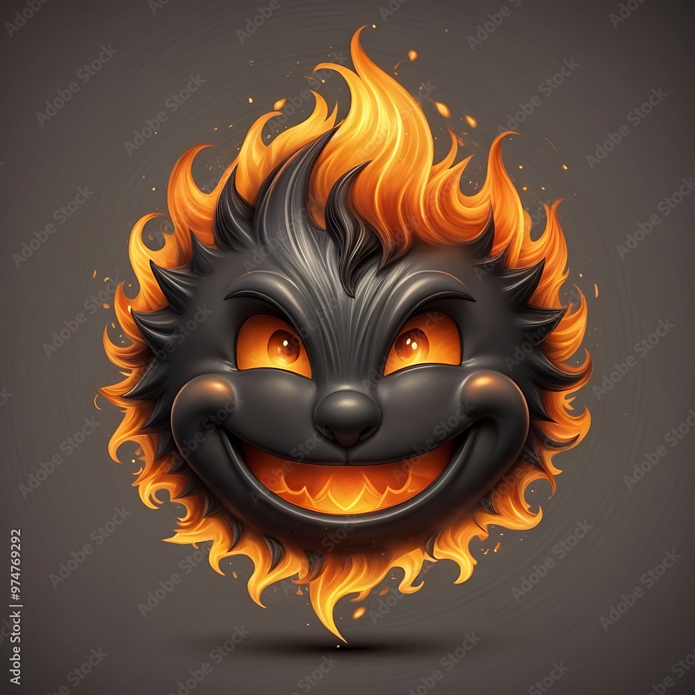 Fire emoticon, used to express something incredible, exciting or ...