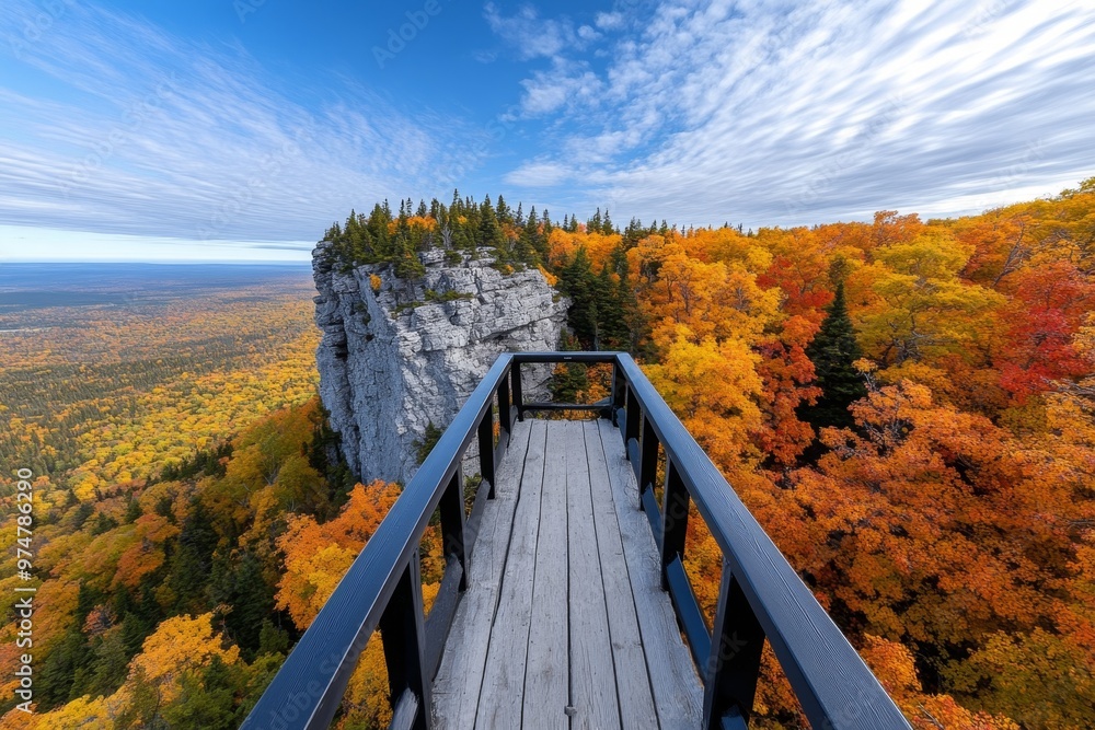 Autumn Scenic Lookouts in Canada represented in a nature-themed design ...