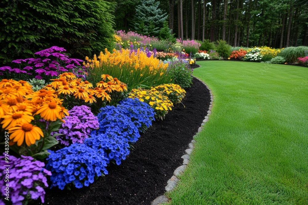 Garden Color Schemes illustrated in a clean design, focusing on how to ...