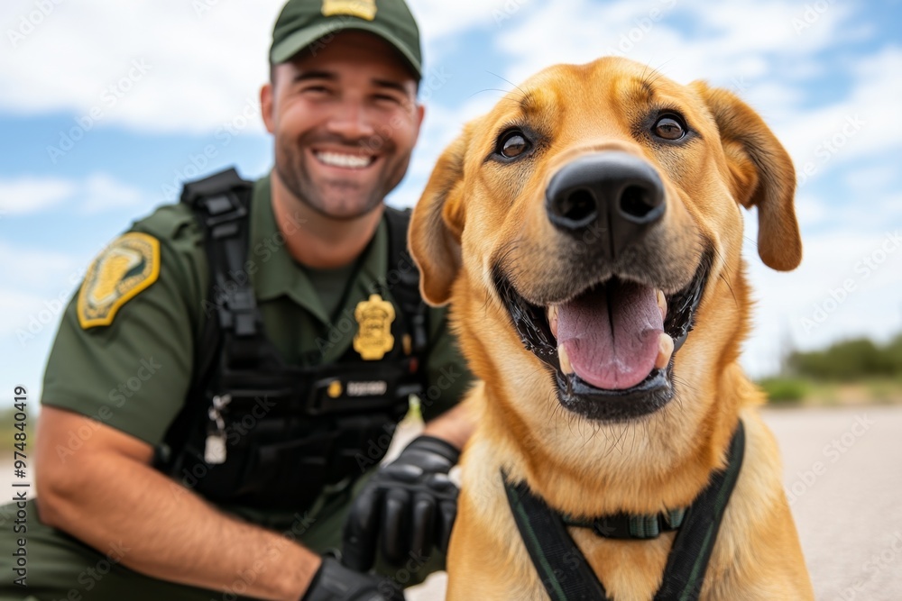 K-9 Dogs in Border Patrol represented in a border security infographic ...
