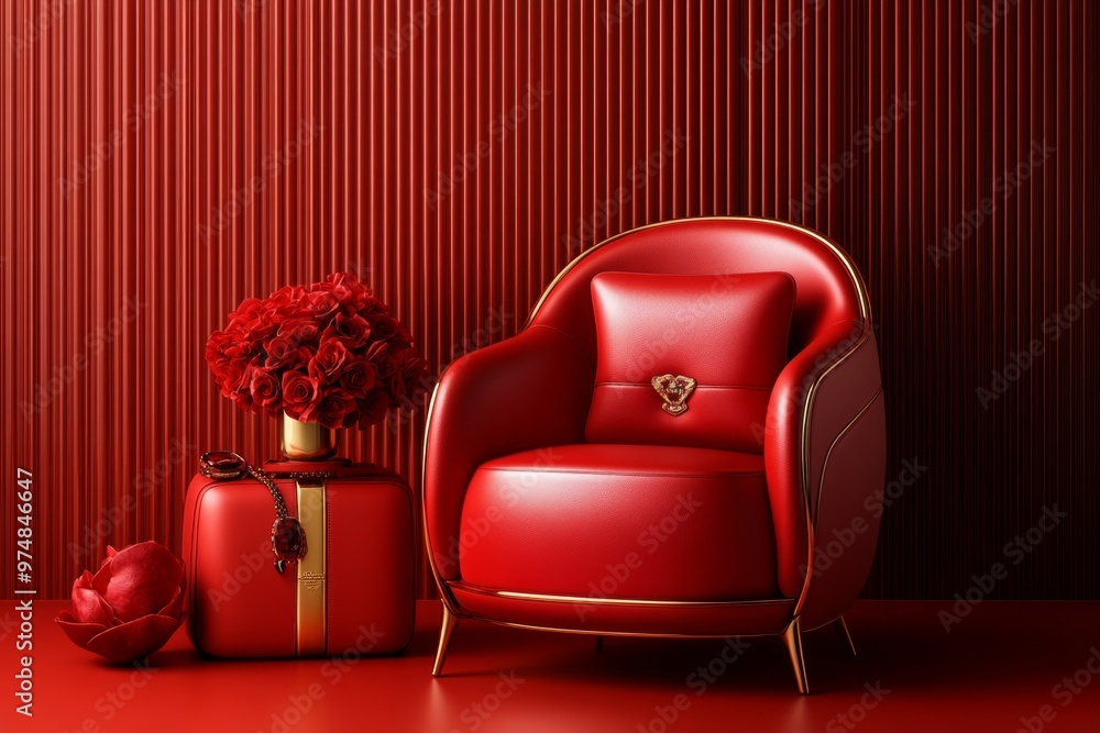 Red in Luxury Brands visualized in a minimalist design, highlighting ...