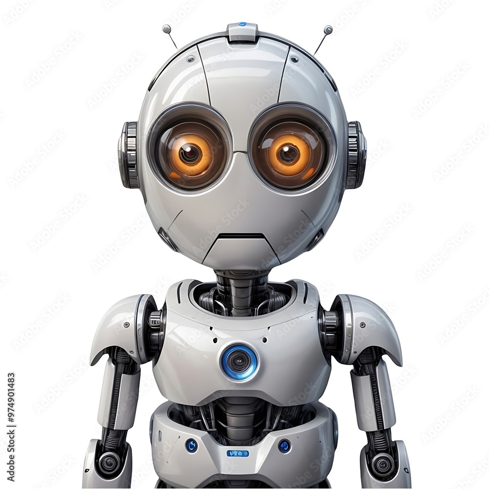 Robot emoticon, used to represent technology, artificial intelligence ...