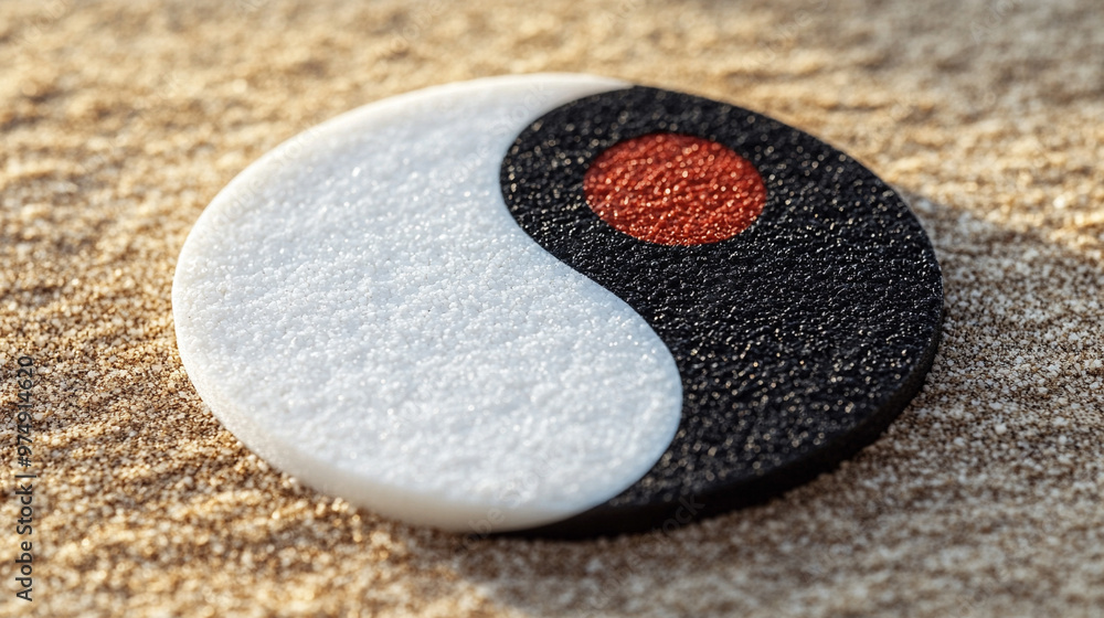 black and white yin yang symbol represents the concept of balance and ...