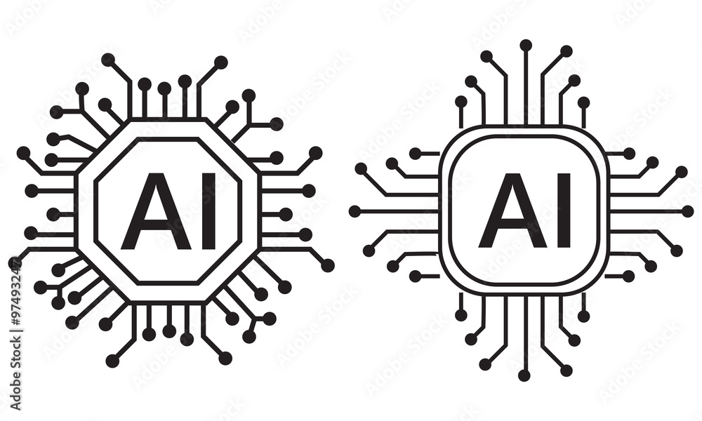 Transparent PNG available Set of AI icons. Artificial intelligence ...
