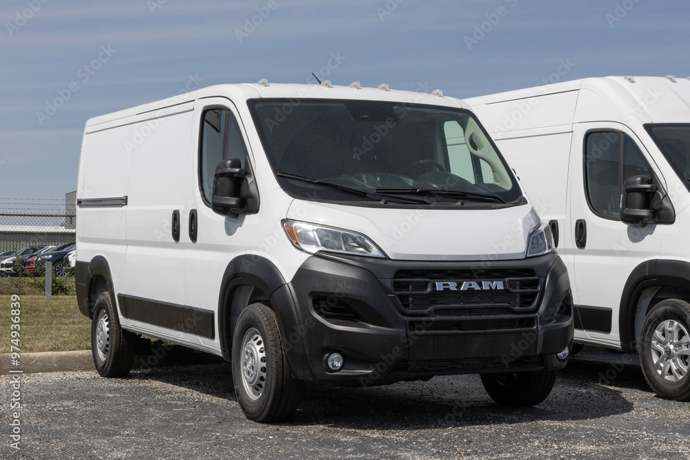 Ram 3500 ProMaster display at a dealership. Ram offers the 3500 ...