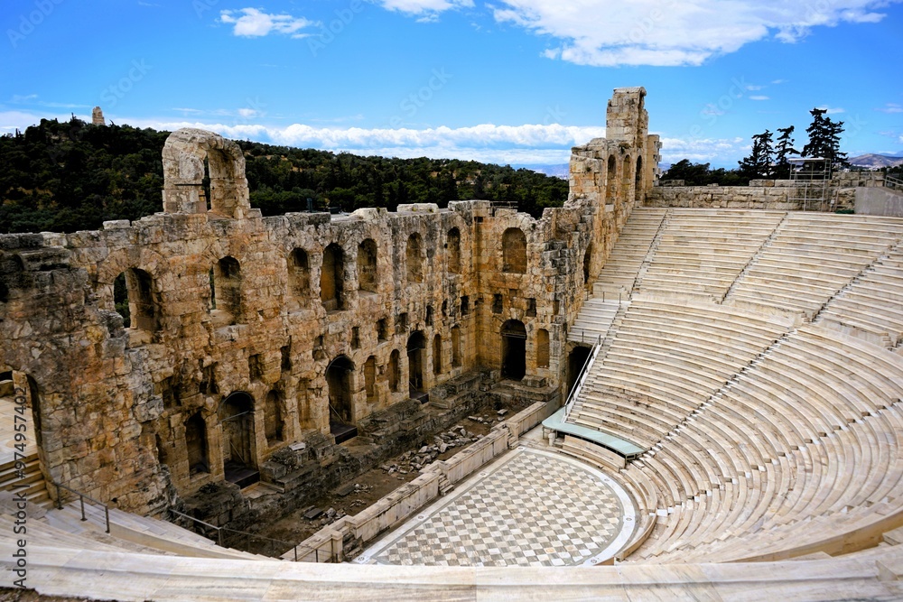 Odeon of Herodes Atticus in Athens on the Hill of the Acropolis ...