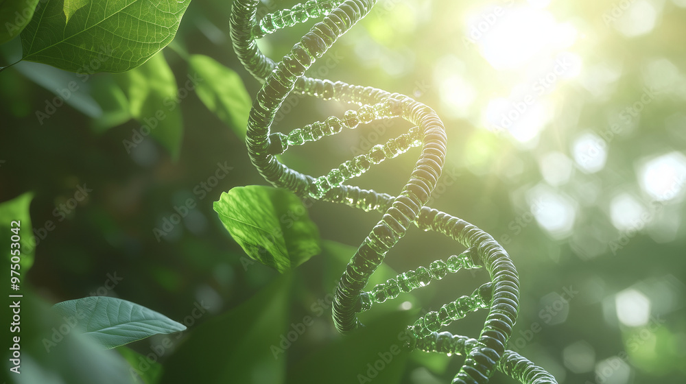 scene where DNA strands are seamlessly integrated into the structure of ...