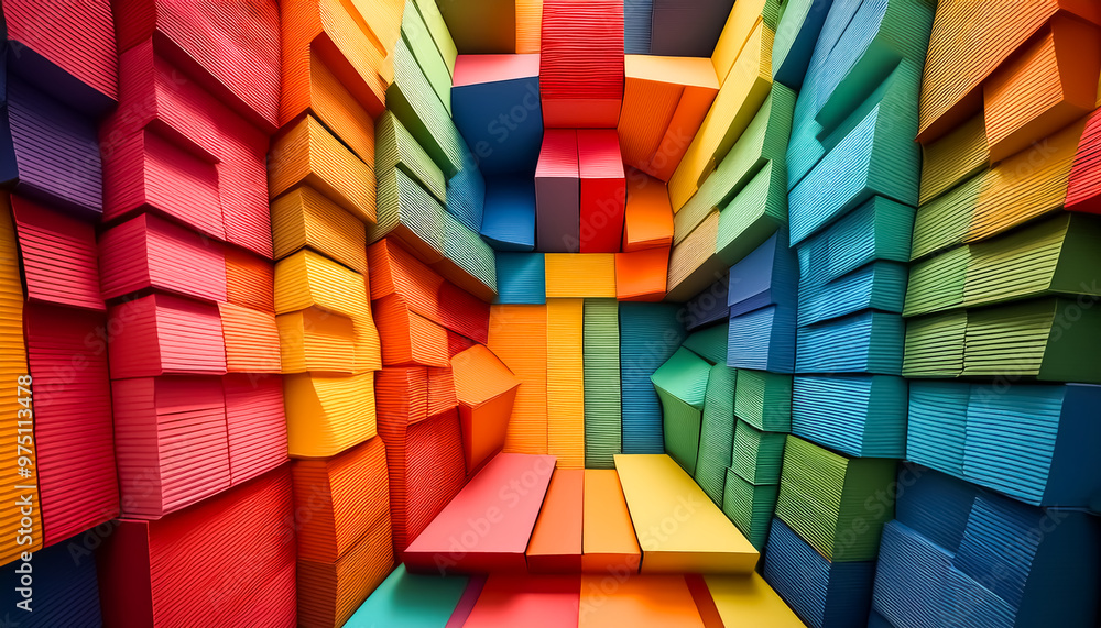 colorful space, wallpaper, wall, box, paper, cardboard, pile, wave ...