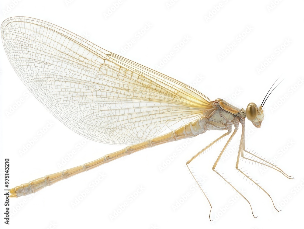 exquisite mayfly displays its remarkably detailed, translucent wings ...