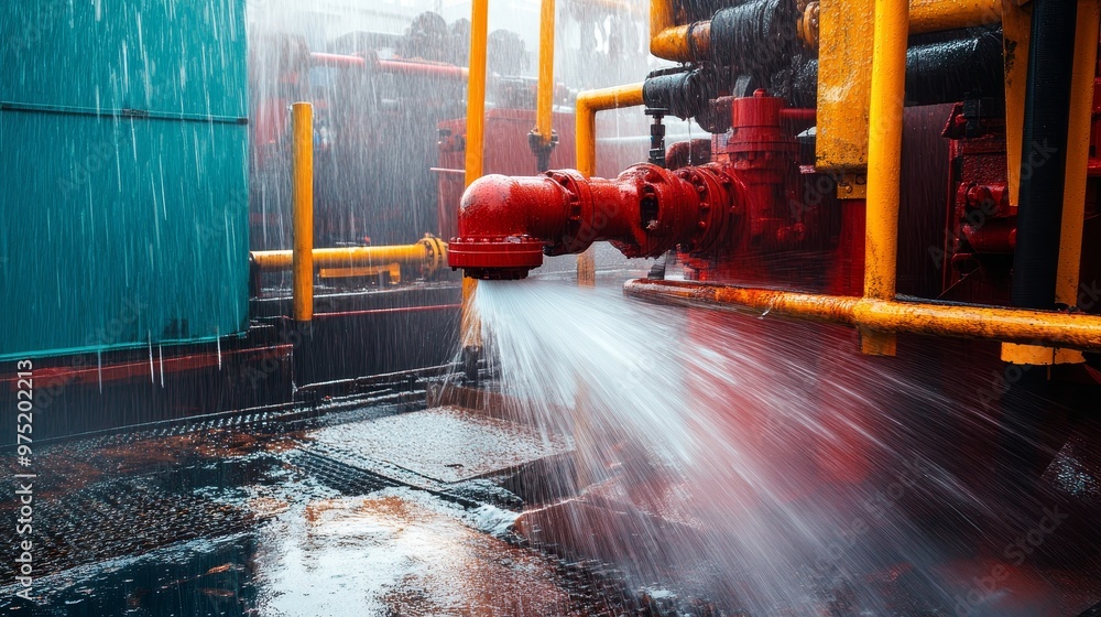 Fire Pump System Failure in Industrial Setting - Water Leaking from ...