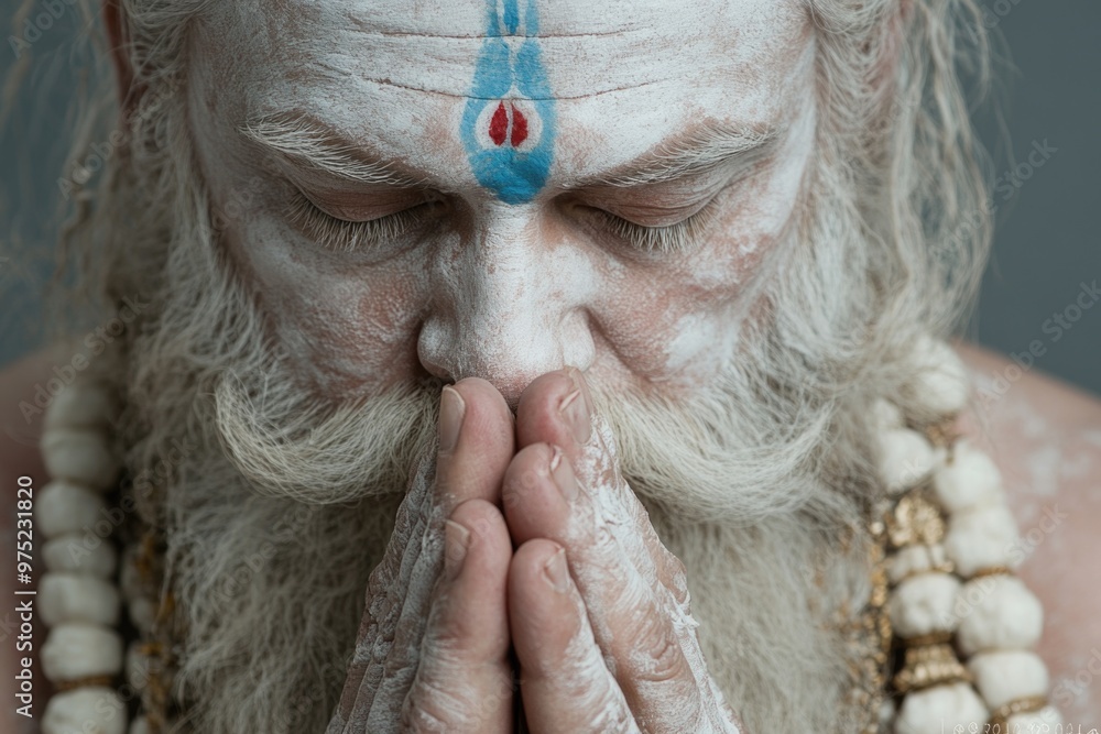 Divine creator: Portrait of Brahma, god of creation in Hinduism ...