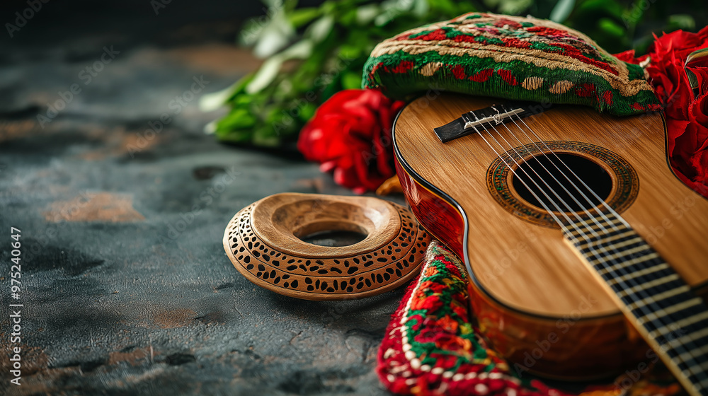 Flamenco Guitar and Castanets, featuring a Flamenco guitar with ...