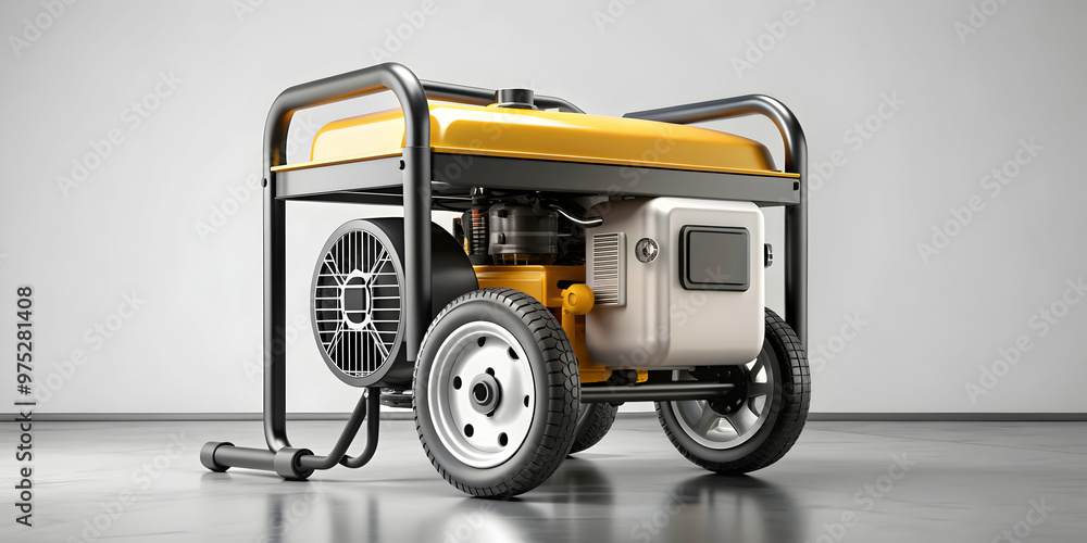 Portable generator with wheels and handle for easy transportation ...