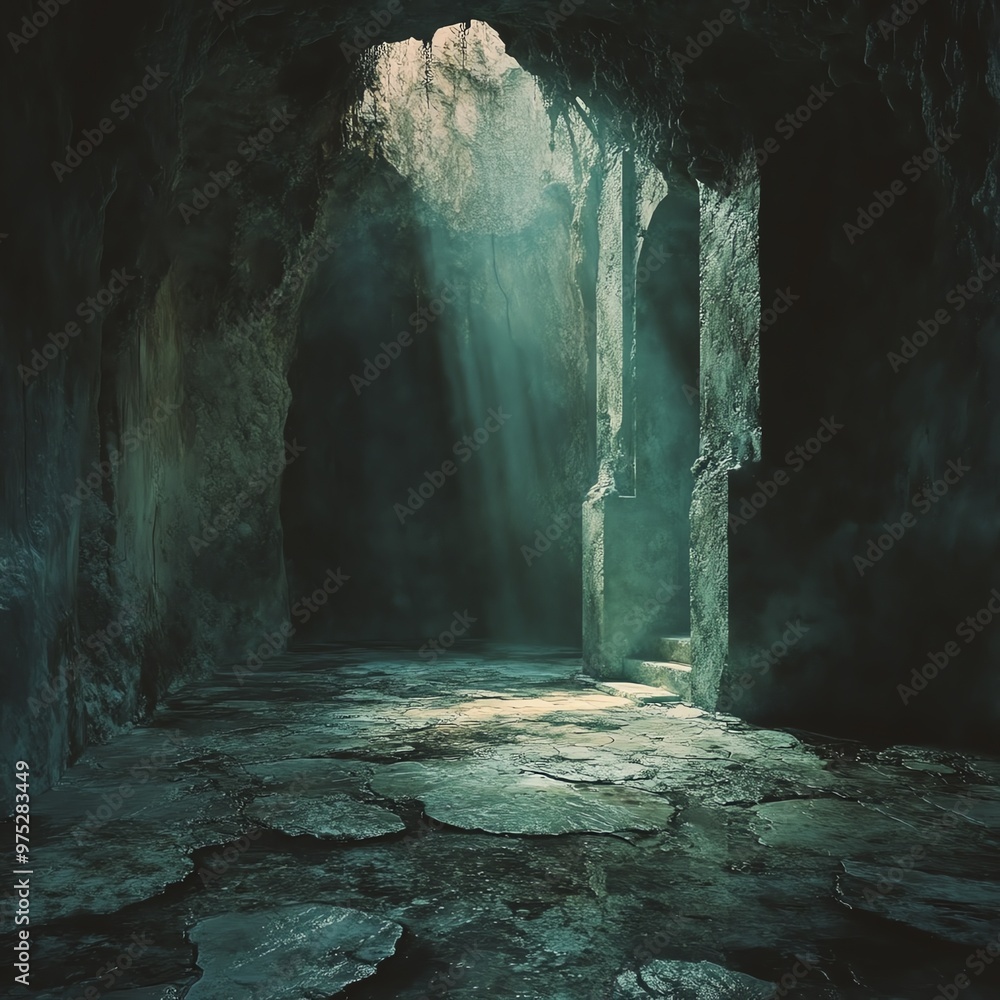 Mysterious underground chamber where an ancient evil sorcery ritual is ...