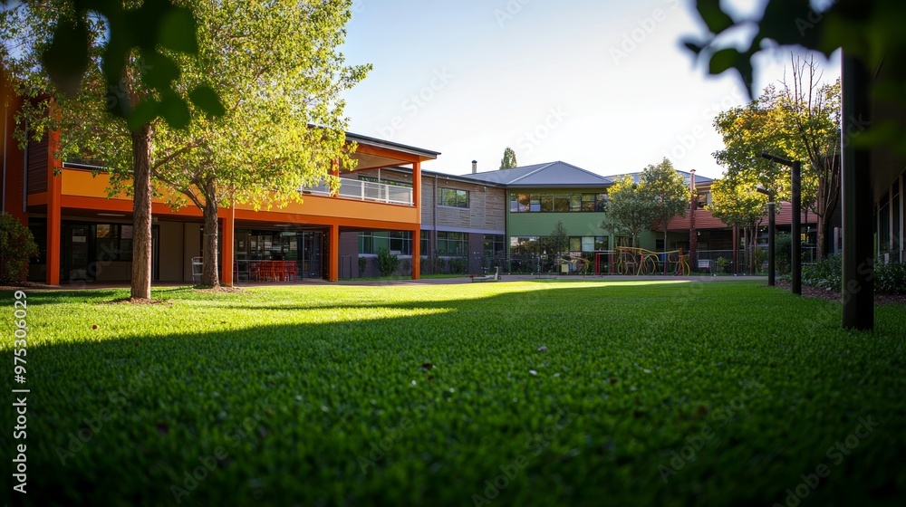 Launceston Australia - Apr 22: Selective focus building view of St Finn ...