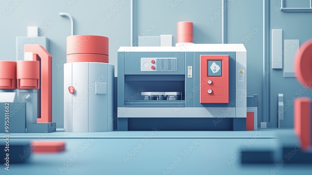 Defect detection in a flat design, side view, focusing on product ...