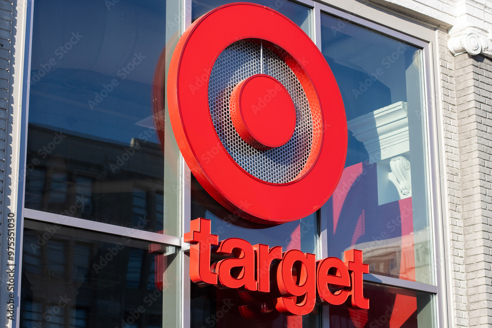 Brookline, MA, USA - June 30, 2022: Target logo is seen at one of its ...