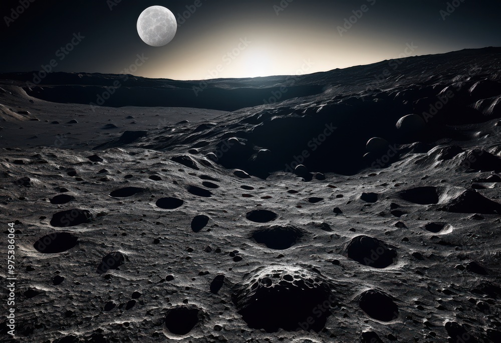 intricate lunar surface textures captured stunning detail highlighting ...