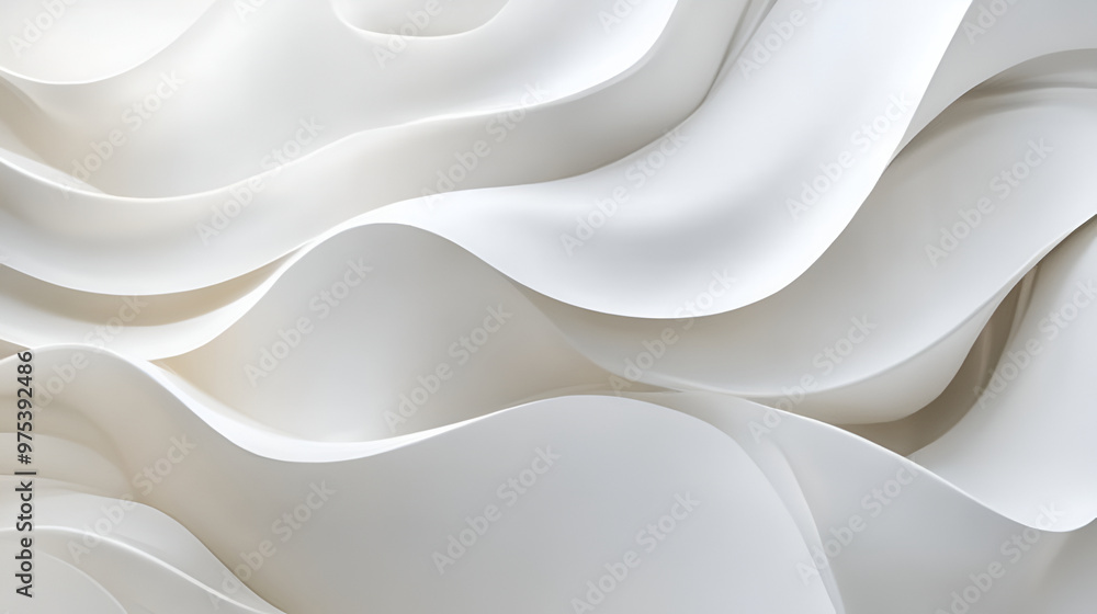 An elegant 3D light white background with soft, flowing gradients and delicate patterns ,The ...