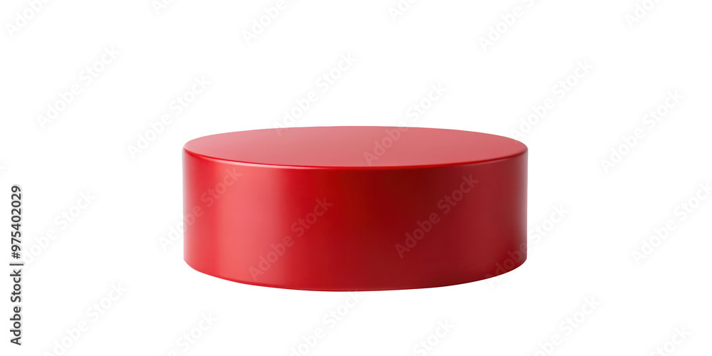 Red glossy pedestal with bold design, perfect for retail displays or ...