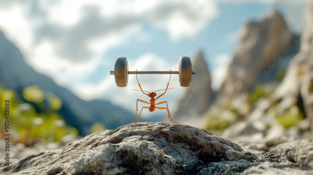 Ant Lifting Weights on a Rocky Surface: Strength and Perseverance ...
