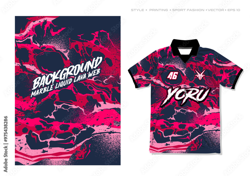 sublimation t shirt jersey design liquid aqua design pattern blue red ...