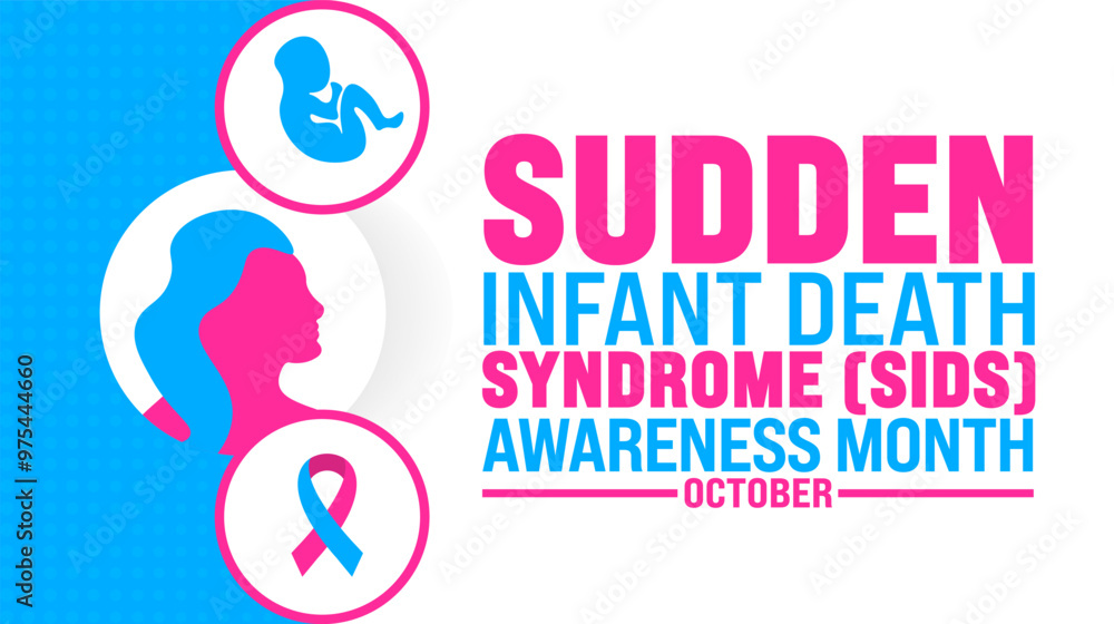 Sudden Infant Death Syndrome SIDS Awareness Month background or banner ...