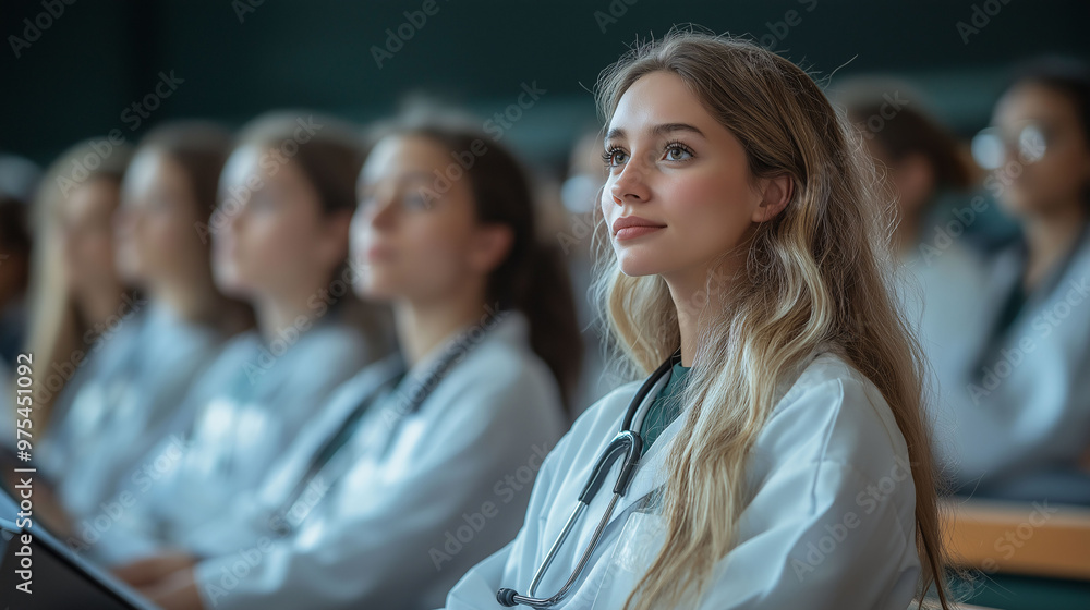 Show doctors teaching medical students or attending conferences ...