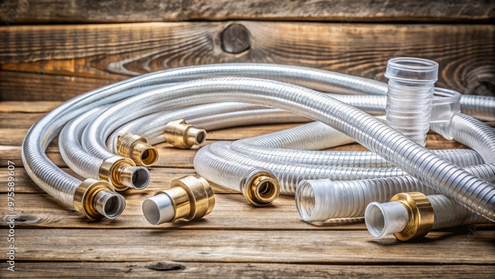 Clear plastic water pipes in various sizes and shapes for residential ...