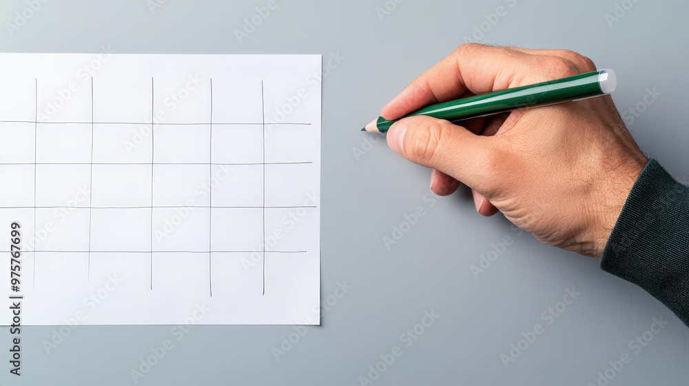 Hand slowly erasing a hectic calendar filled with tasks, symbolizing ...