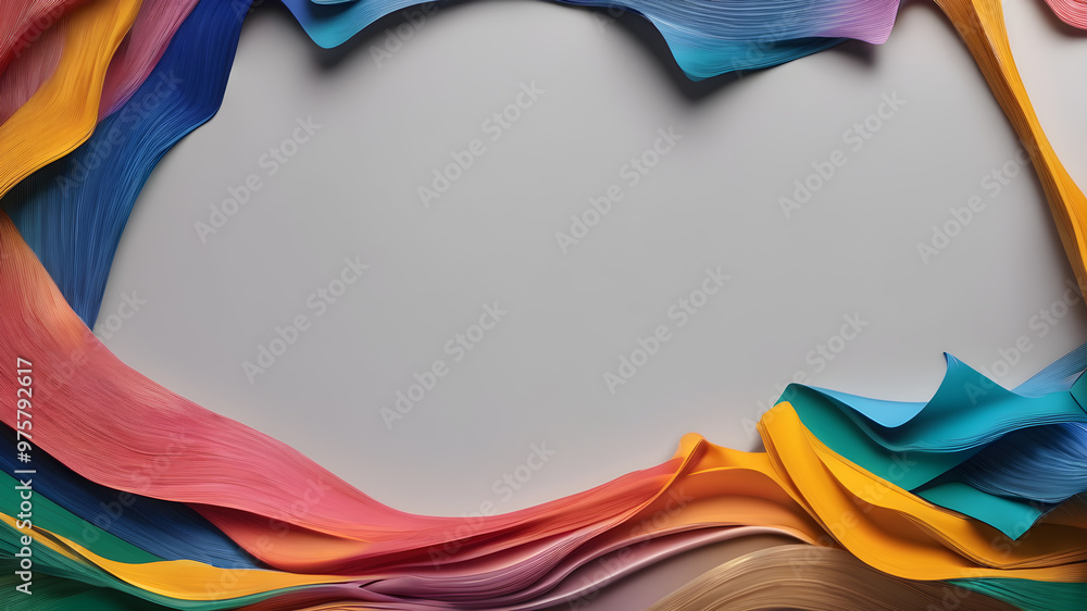 Artifical Intelligence generated abstract round template. Abstract ...