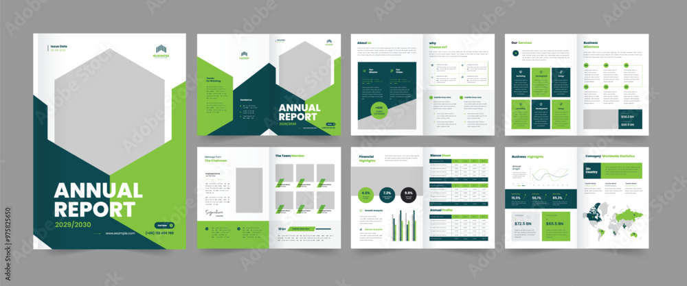 Annual report design annual performance summary report template Stock ...