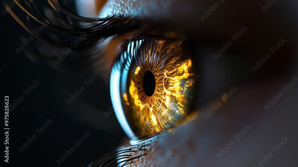 A close-up of an eye reveals the iris, not the iris of the iris The ...