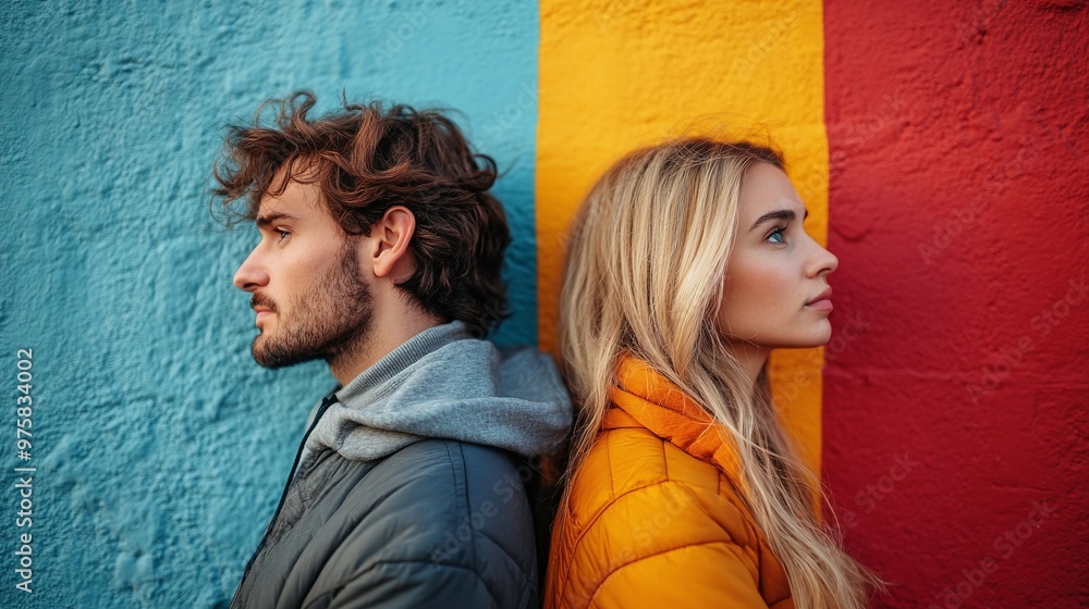 navigating relationship challenges: couple balancing stress and calm ...