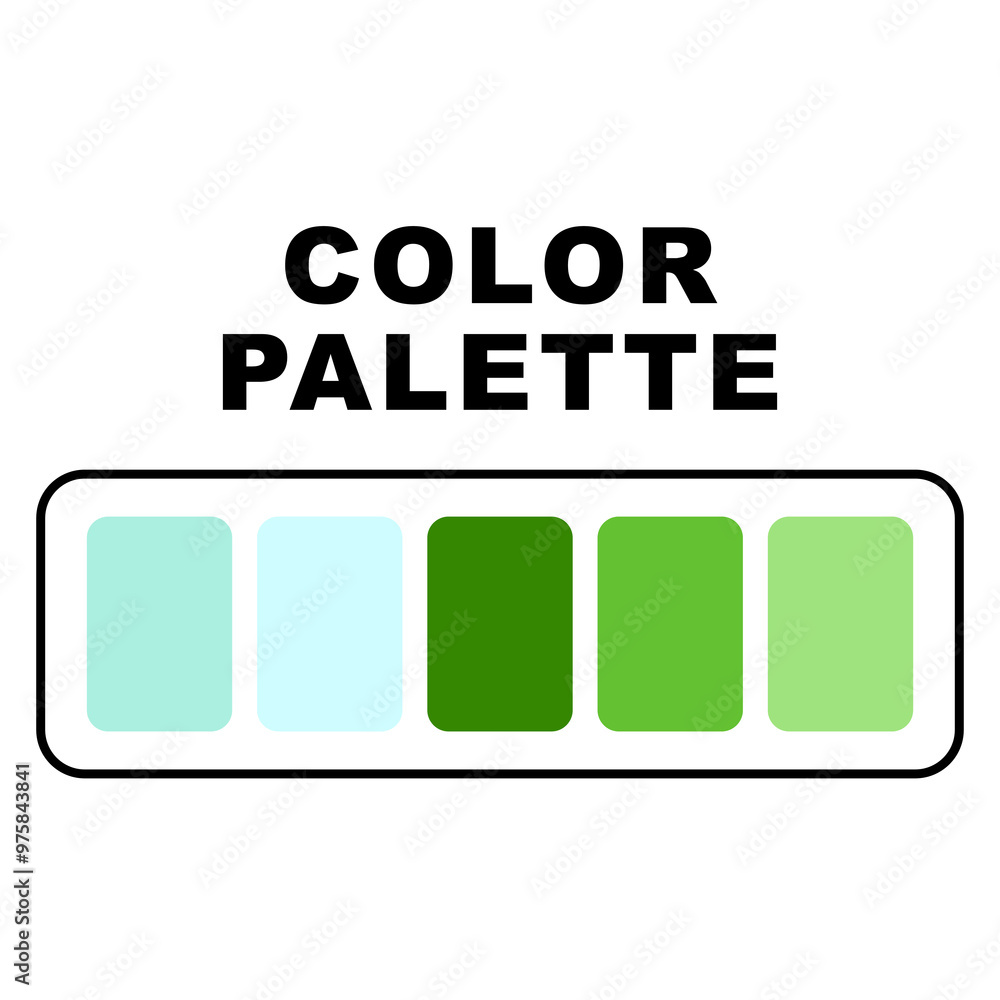 Vector illustration with palette. Color matching palette. Fashion Trend ...