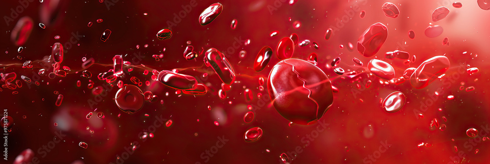 Red Blood Bond: A bold red medical abstract background with abstract ...