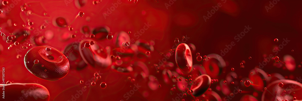Red Blood Bond: A bold red medical abstract background with abstract ...