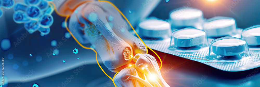 Inflamed Inflammation: An image of an inflamed joint, highlighted with ...