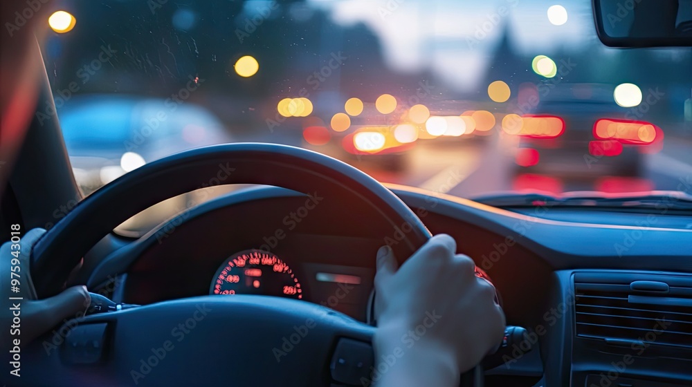 Blurry vision while driving, showing the dangerous impact of cataracts ...