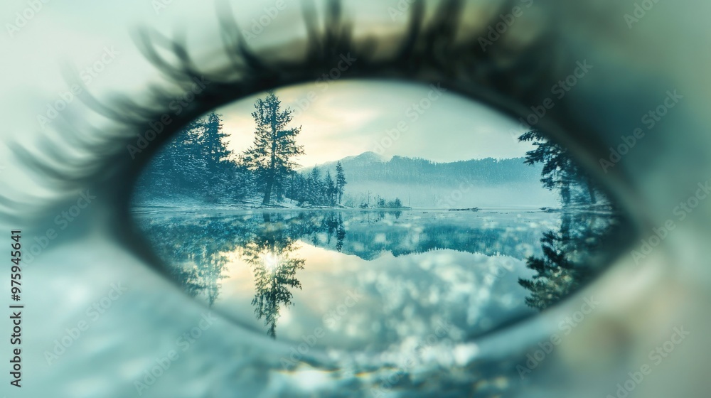 Visual representation of blurry vision due to cataracts, with an ...