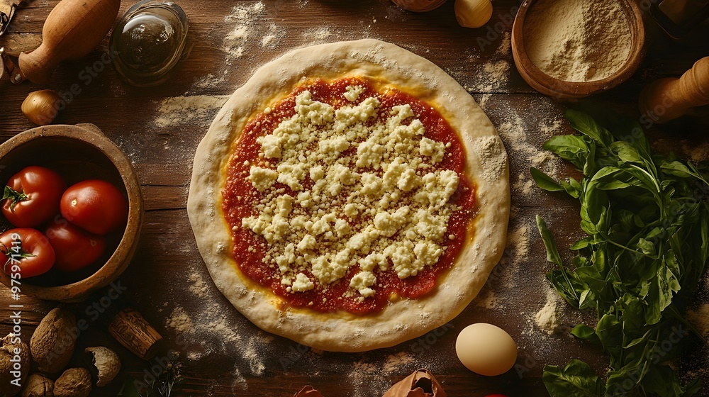 Early Roman-Style Flatbread Pizza with Simple Ingredients in Ancient ...